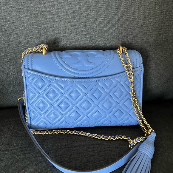 Tory Burch | Bags | Rare Tory Burch Fleming Lotus Blue | Poshmark